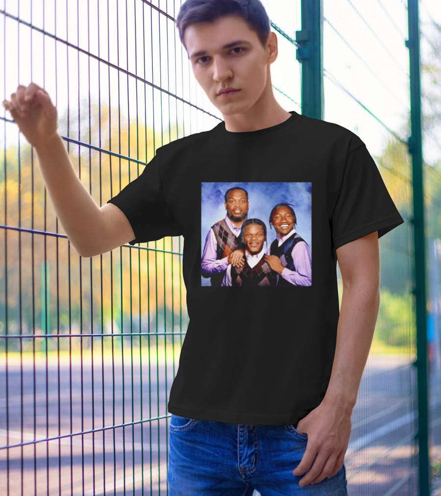 Derrick Henry Lamar Jackson Zay Flowers Baltimore Ravens Step Brothers T-Shirt