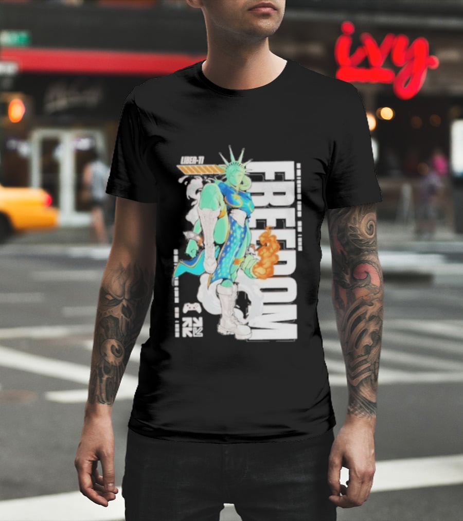 Freedom Fighter Liberty Statue Game Character Hero T-Shirt