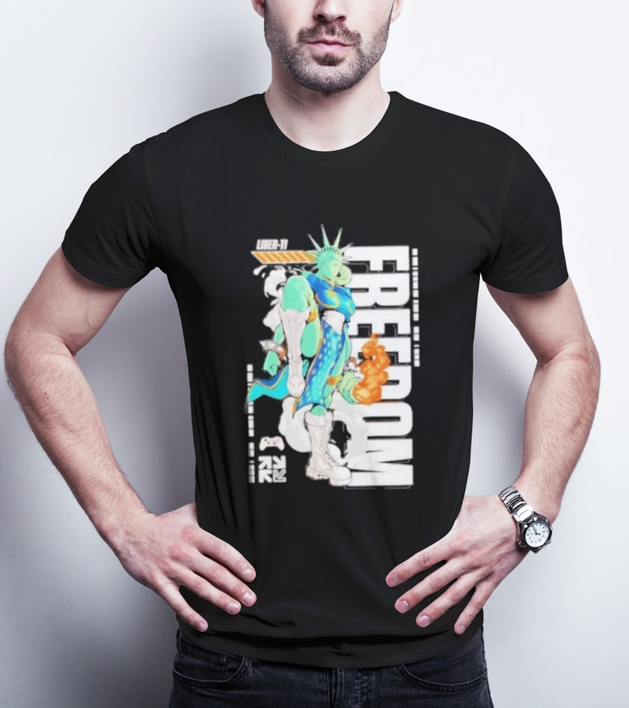 Freedom Fighter Liberty Statue Game Character Hero T-Shirt