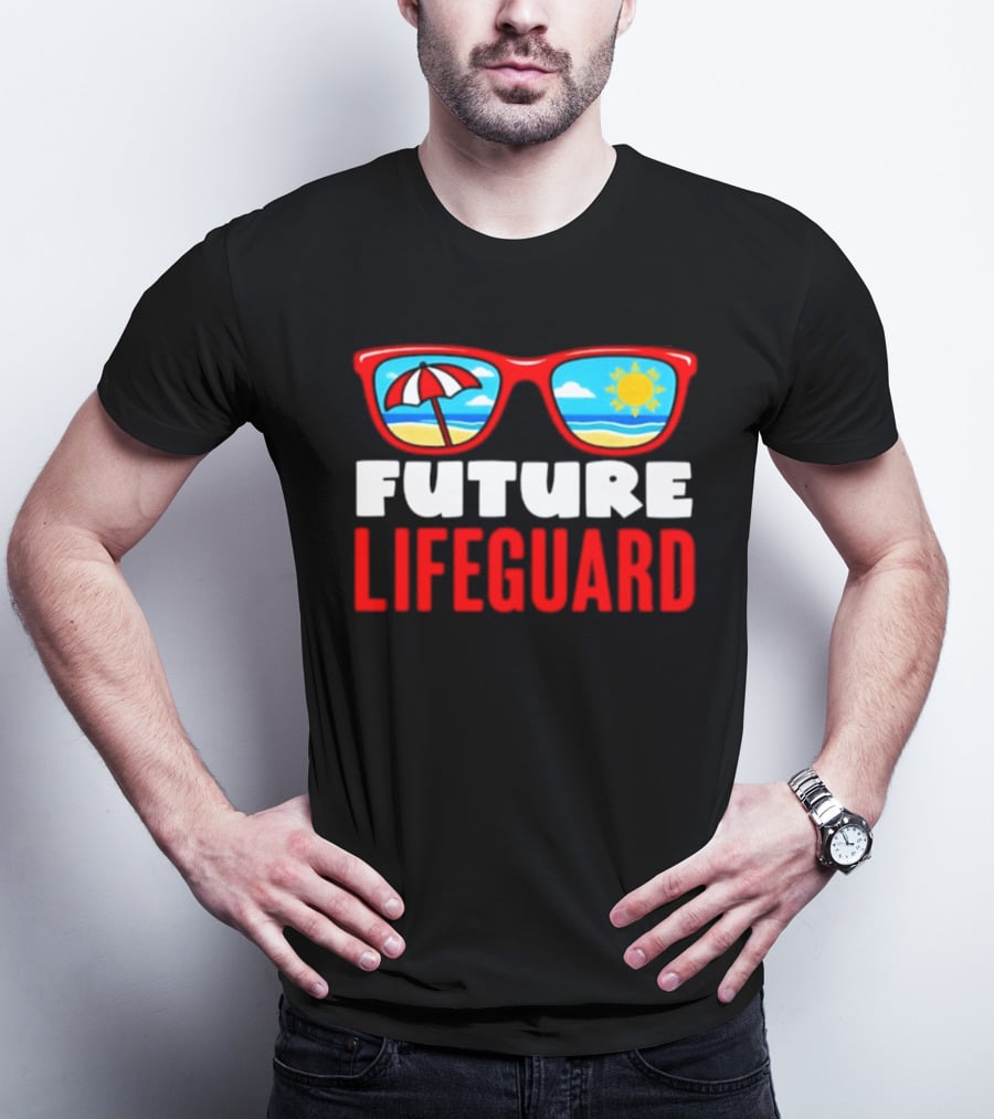 Future Lifeguard Sunglasses Beach Summer Fun T-Shirt