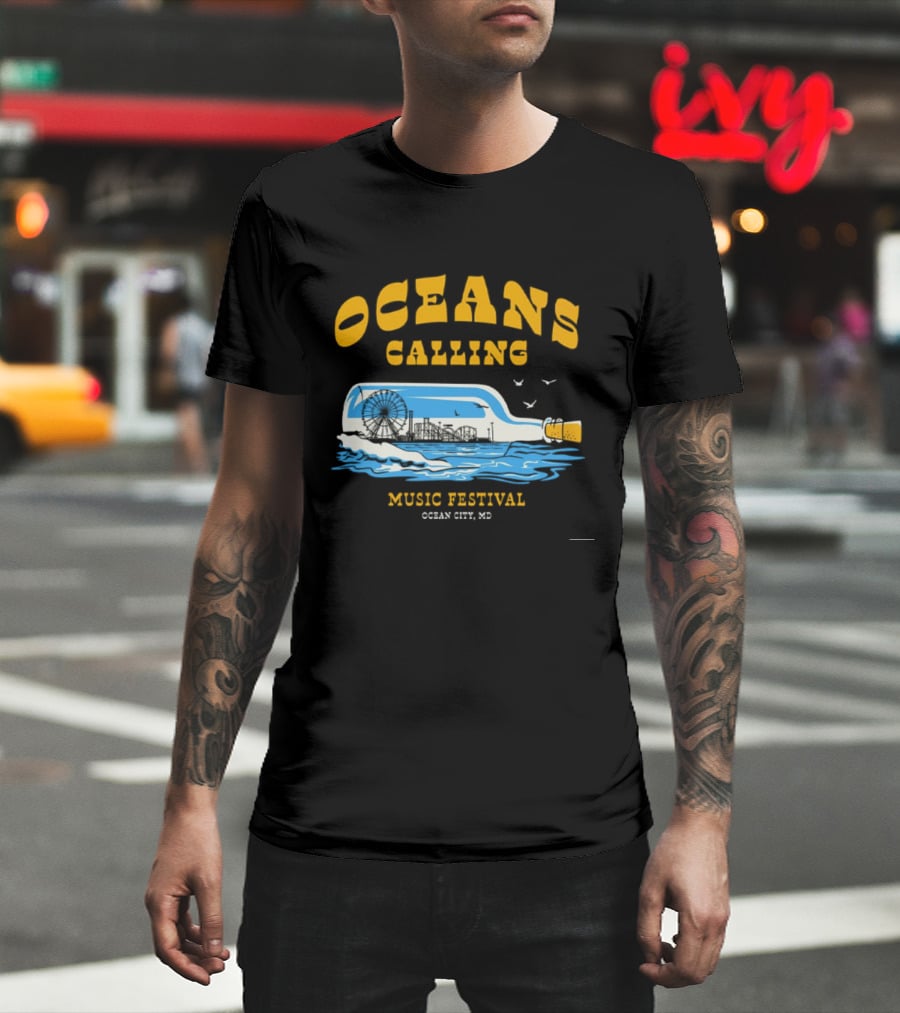 Ocean City MD Oceans Calling Music Festival 2026 Bottle Lineup T-Shirt