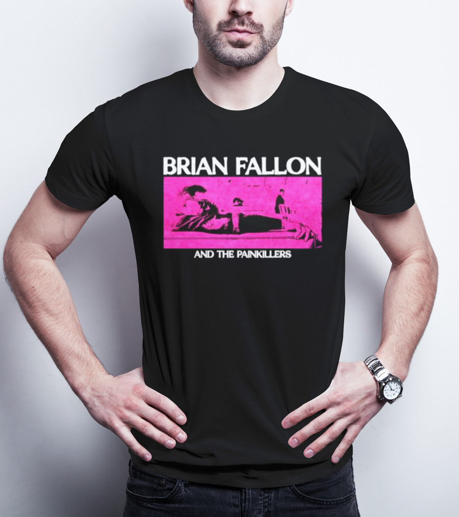 Brian Fallon And The Painkillers Pink Concert Art Gaslight Anthem T-Shirt