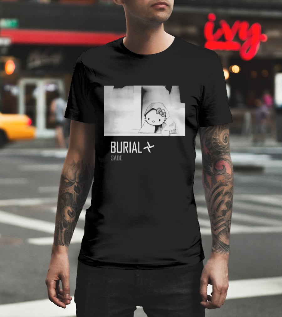 Burial Hello Kitty Sade Electronic Dubstep Cartoon T-Shirt