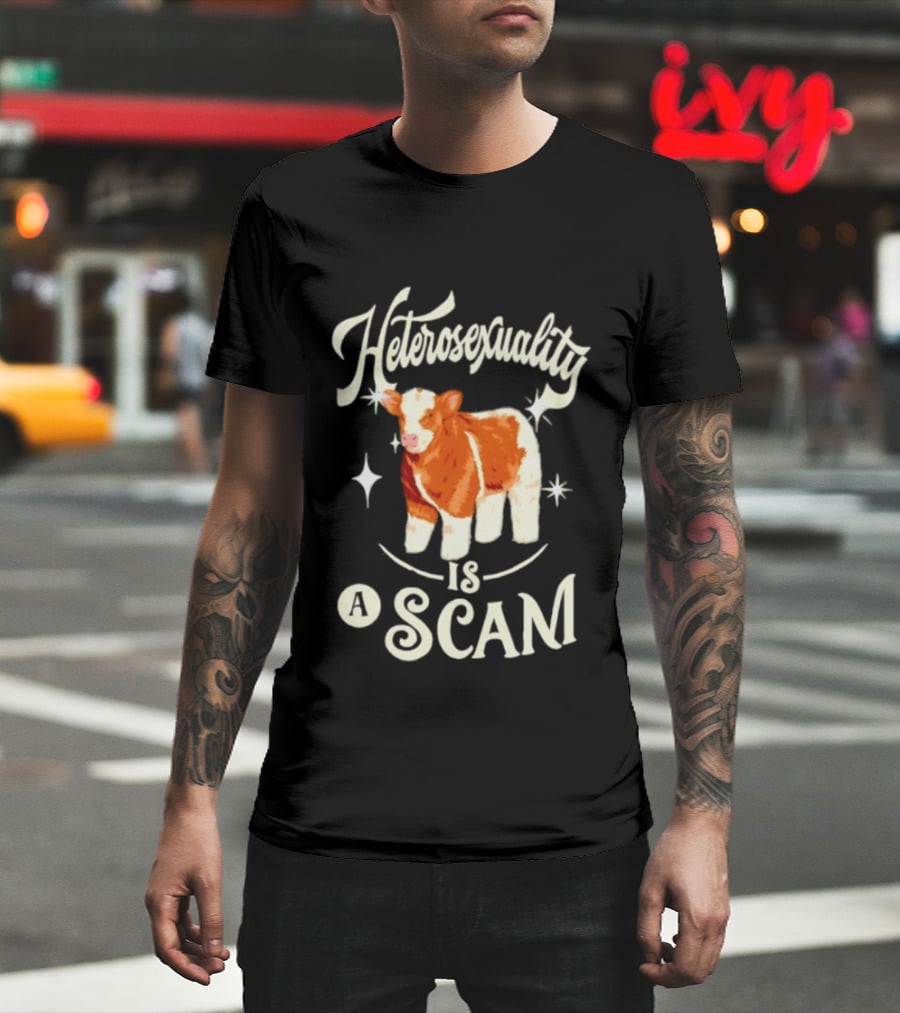 Heterosexuality Is A Scam Cow LGBTQ T-Shirt
