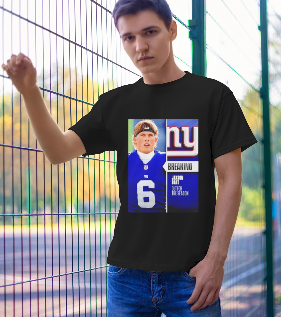 New York Giants Jaxson Dart Breaking Out For The Season T-Shirt
