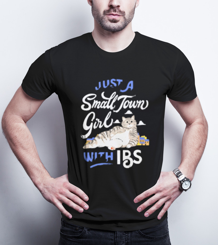 Just A Small Town Girl With Ibs Cat T-Shirt