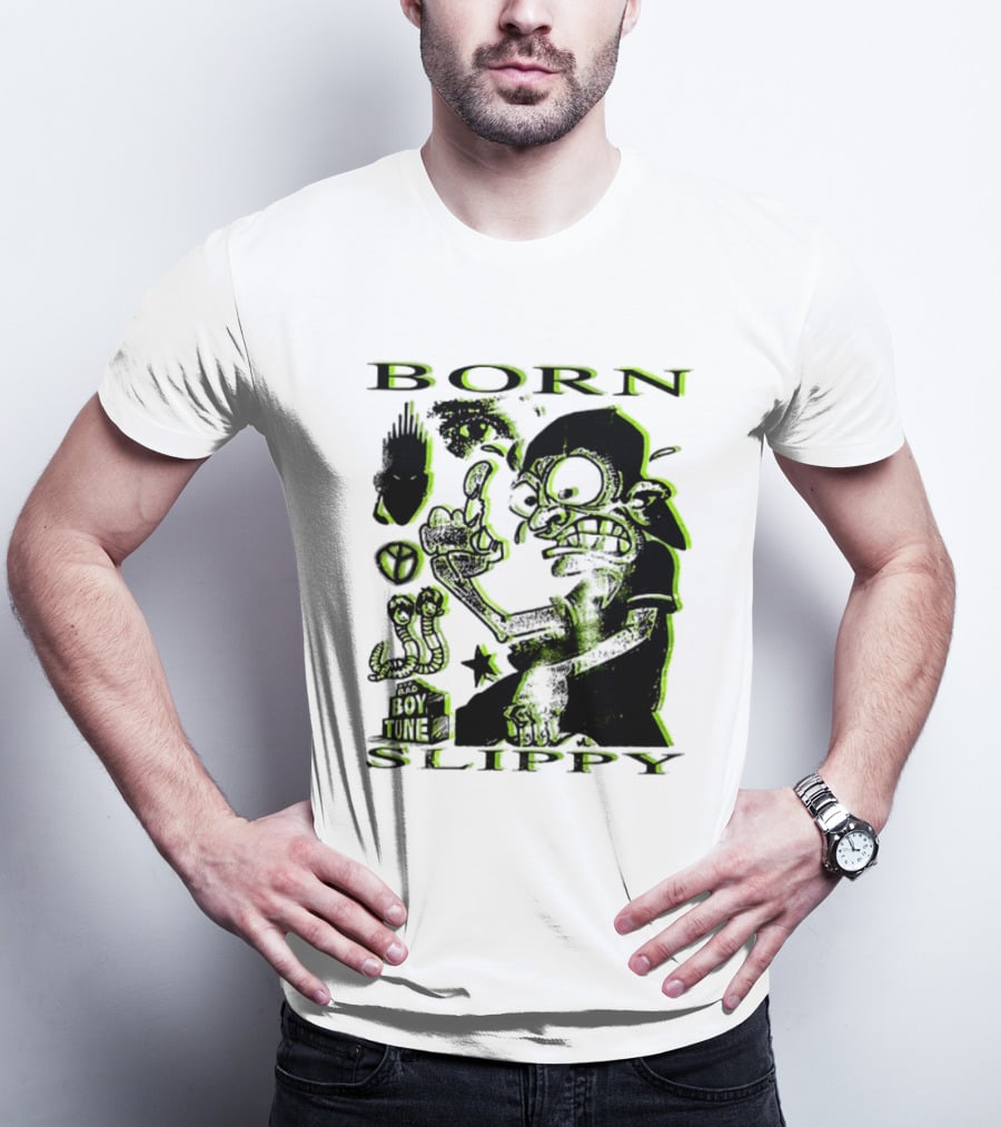 Born Slippy Bad Boy Tune Get Wet Like An Angel Two Sided T-Shirt