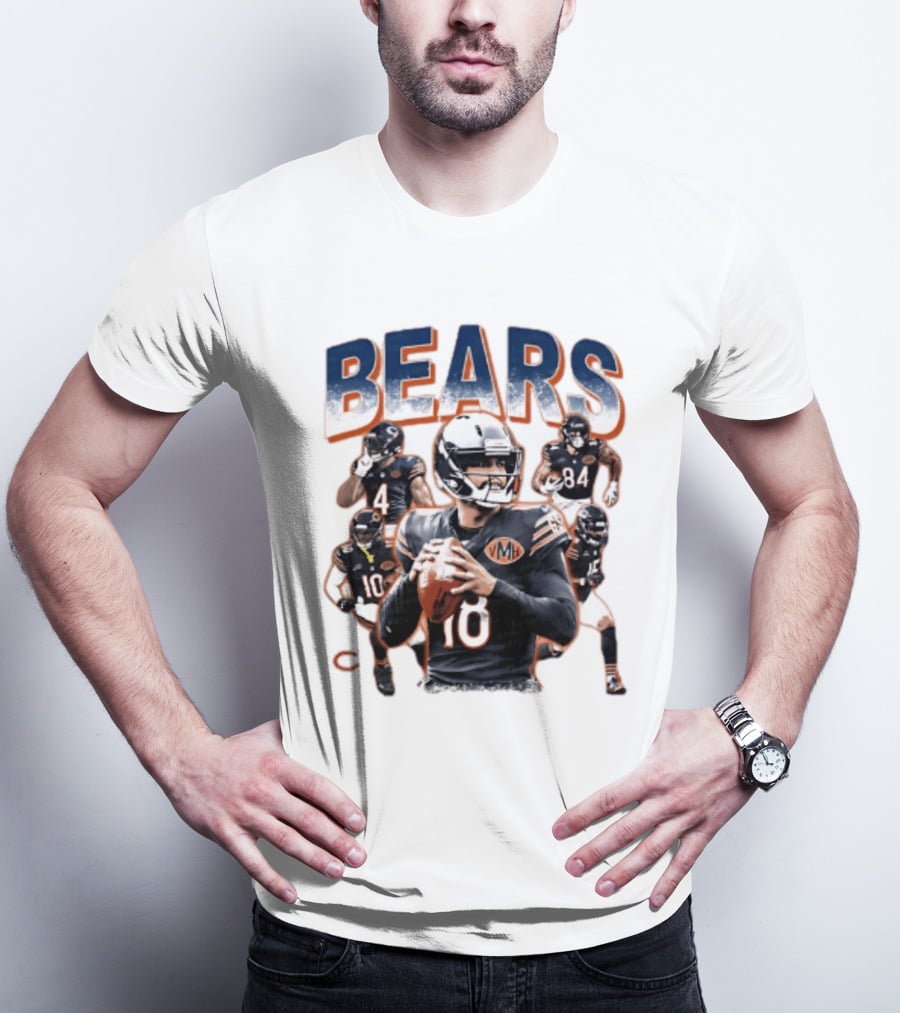 BEARS Chicago 2026 Football Team Collage T-Shirt