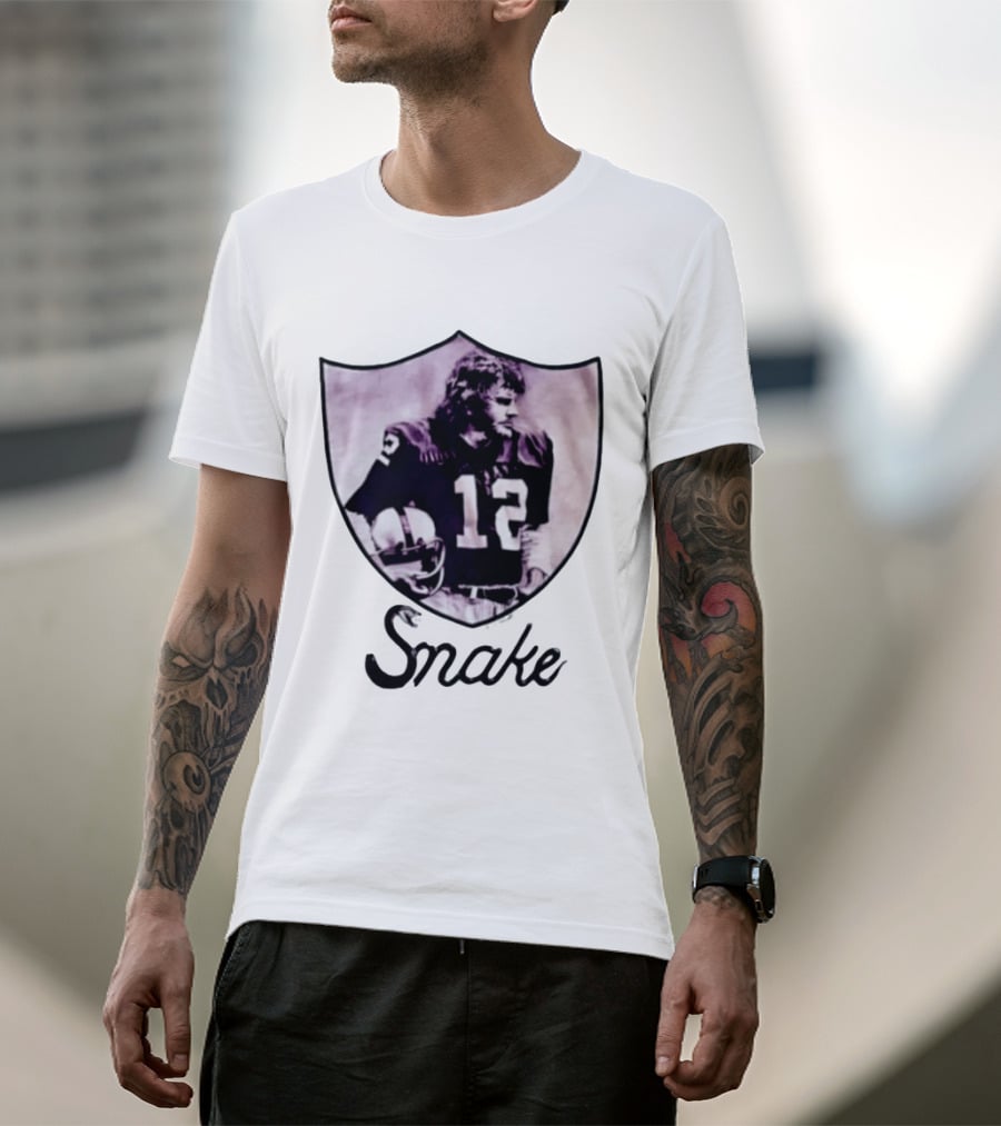 Ken Stabler Snake 12 Oakland Raiders T-Shirt
