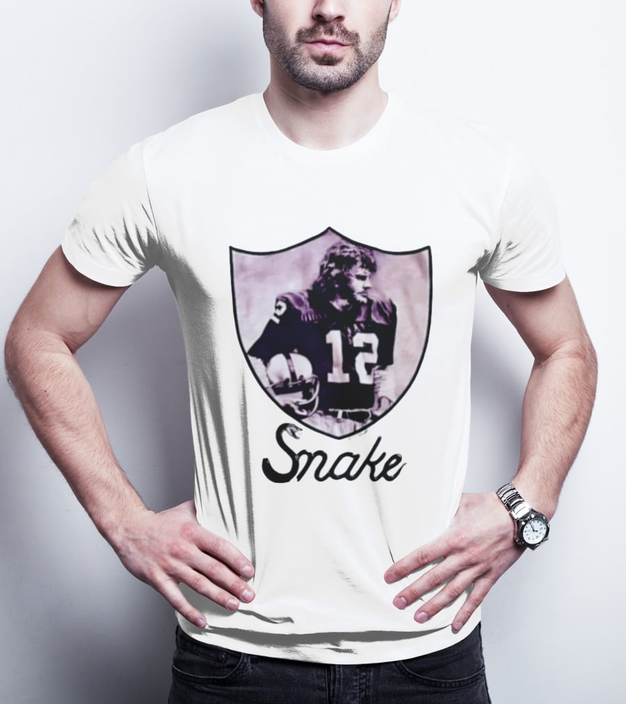 Ken Stabler Snake 12 Oakland Raiders T-Shirt