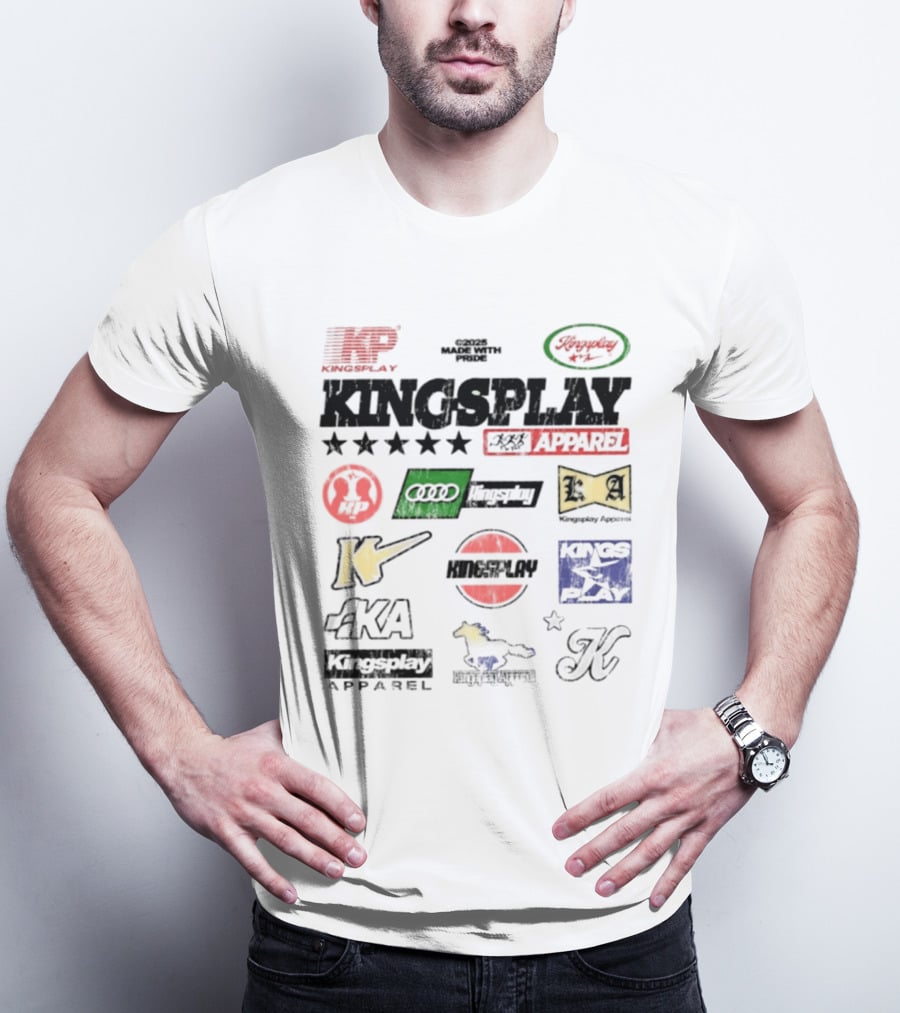Kingsplay Vintage Style Apparel Collection Logo And Icon Mashup T-Shirt