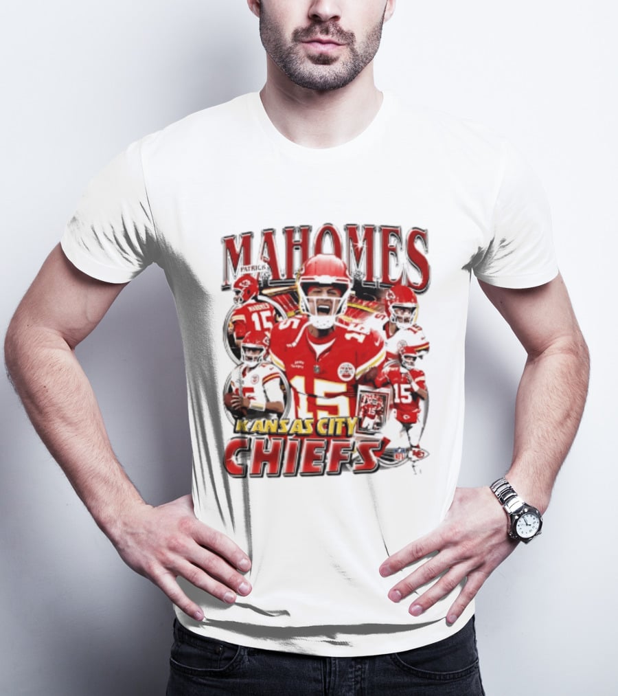 Patrick Mahomes Kansas City Chiefs NFL Player Collage 2026 T-Shirt