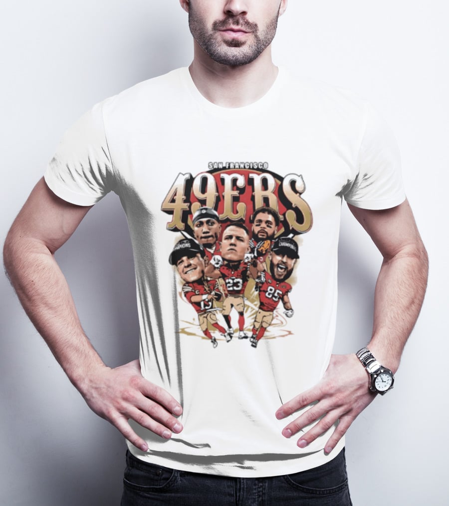 San Francisco 49ers 2026 Big Head Players NFL Football T-Shirt