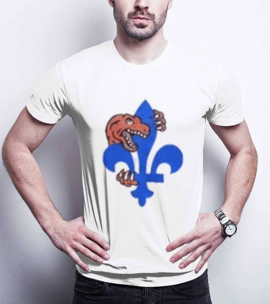 2026 Raptors Quebec Canada Games Fleur De Lis And Dinosaur T-Shirt
