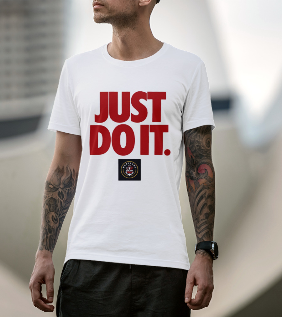 Maryland Charm Just Do It Red Text Black Circle T-Shirt