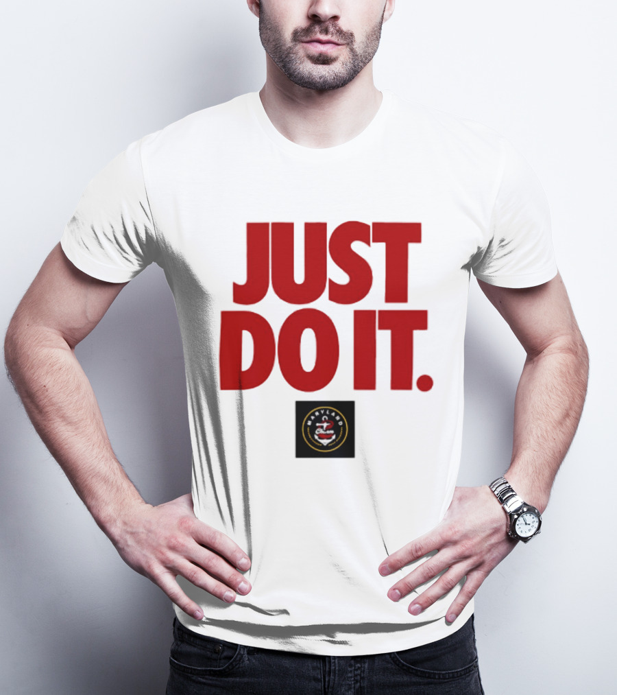 Maryland Charm Just Do It Red Text Black Circle T-Shirt