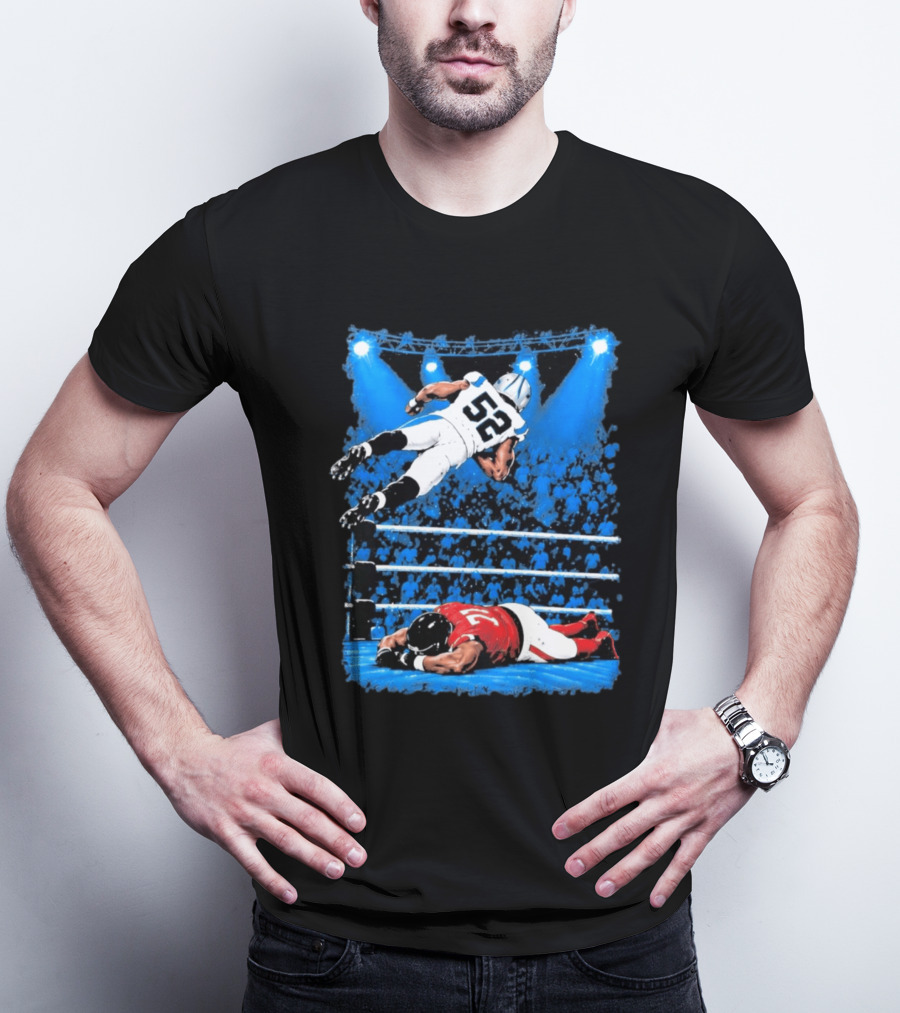 2026 Panthers Trevis Gipson Top Rope Wrestling Leap T-Shirt