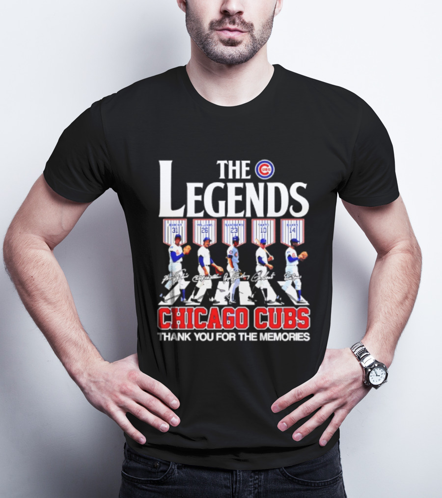Chicago Cubs The Legends 31 23 10 14 Thank You For The Memories T-Shirt