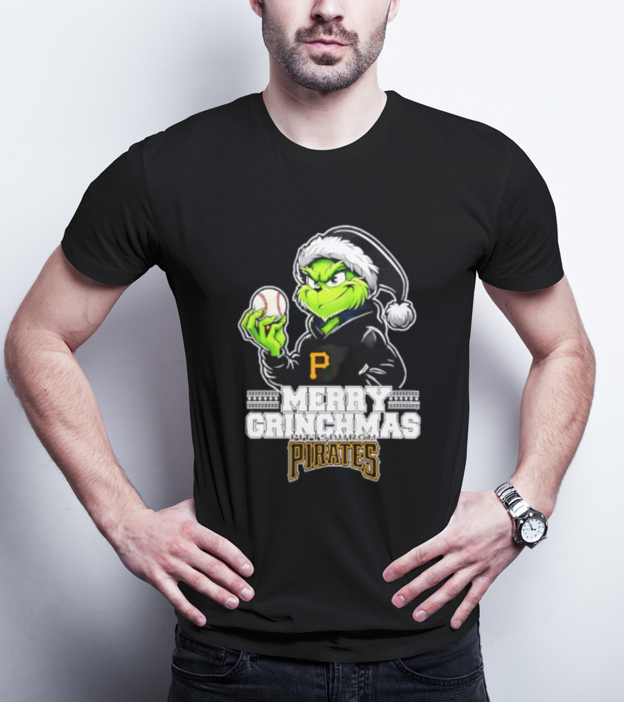 Merry Grinchmas Pittsburgh Pirates Baseball Christmas 2026 T-Shirt