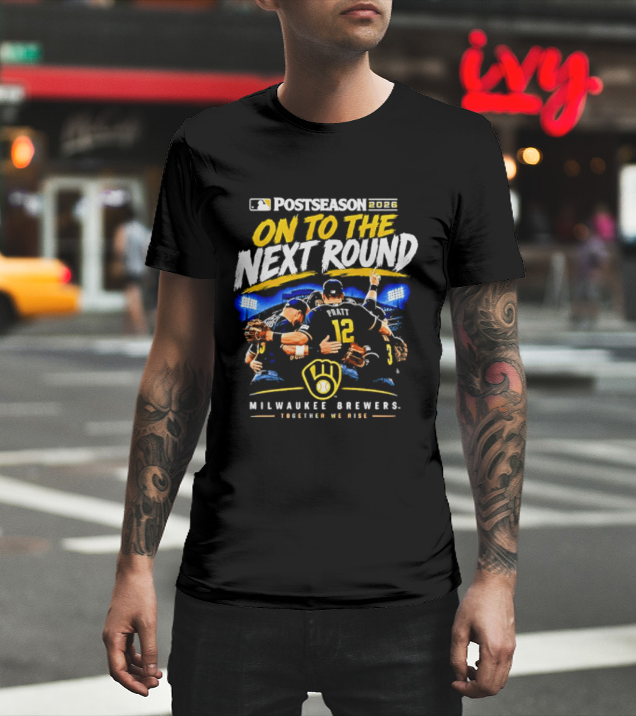Milwaukee Brewers 2026 Postseason On To The Next Round Touching 'Em All T-Shirt