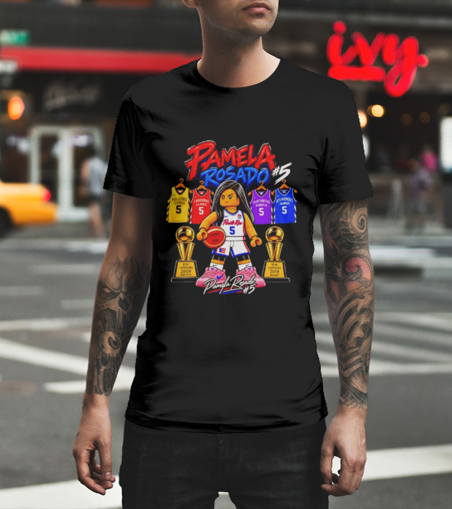 Pamela Rosado #5 Puerto Rico Champion Legacy Basketball Jerseys And Trophies T-Shirt