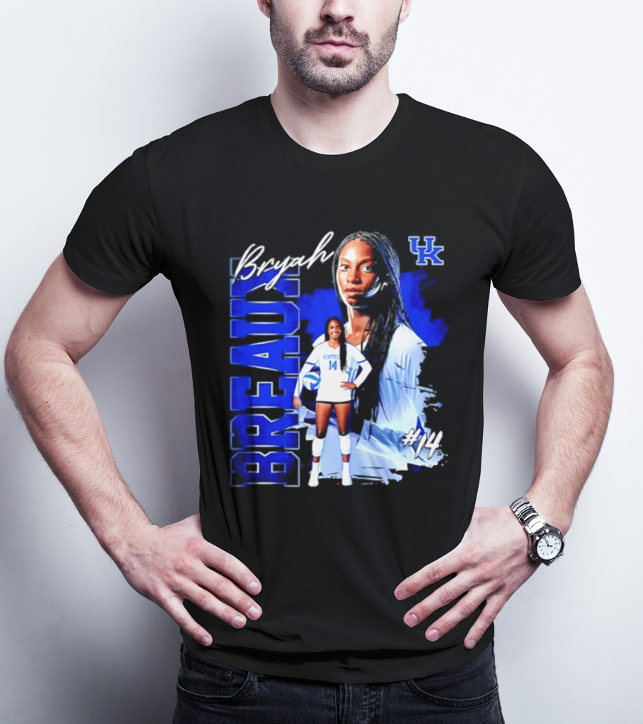 Bryah Breaux 14 Kentucky Wildcats Volleyball UK T-Shirt