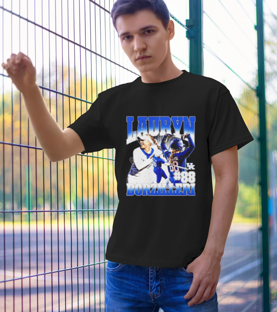 Kentucky Wildcats Lauryn Borzilleri 88 NCAA Softball Player T-Shirt
