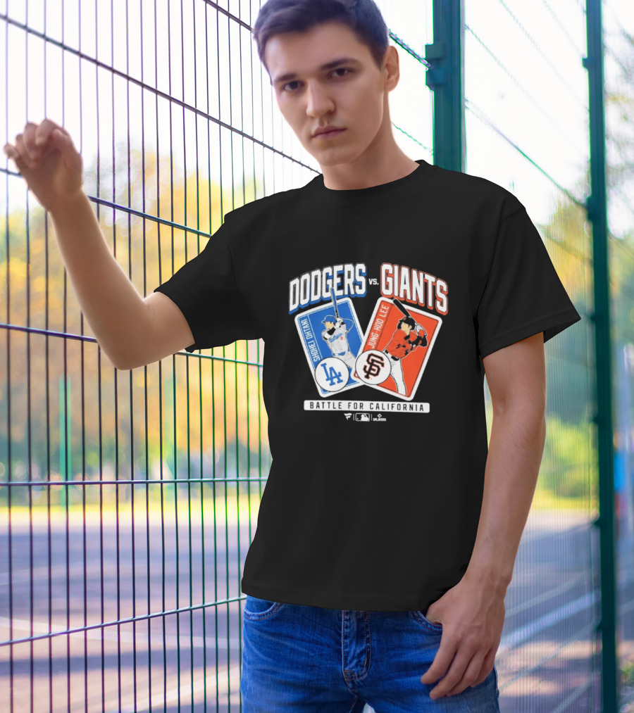 Los Angeles Dodgers Shohei Ohtani Vs San Francisco Giants Jung Hoo Lee Battle For California 2026 T-Shirt