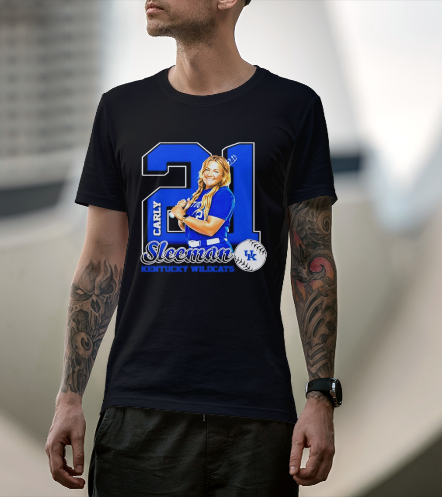 Carly Sleeman 21 Kentucky Wildcats NCAA Softball UK T-Shirt
