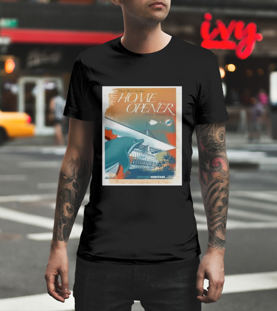 Hard Rock Stadium Home Opener Miami Dolphins Vs Kansas City Chiefs Sunday September 27 2026 Heritage T-Shirt