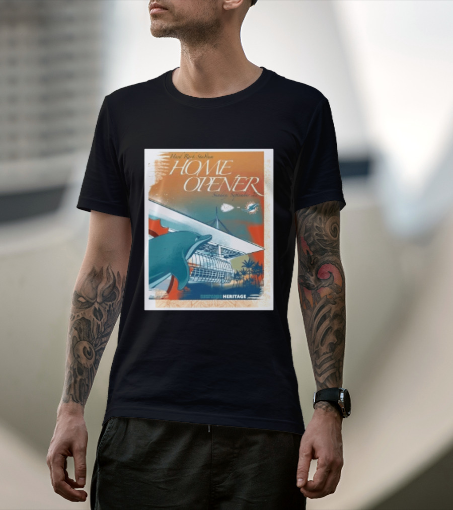 Hard Rock Stadium Home Opener Miami Dolphins Vs Kansas City Chiefs Sunday September 27 2026 Heritage T-Shirt
