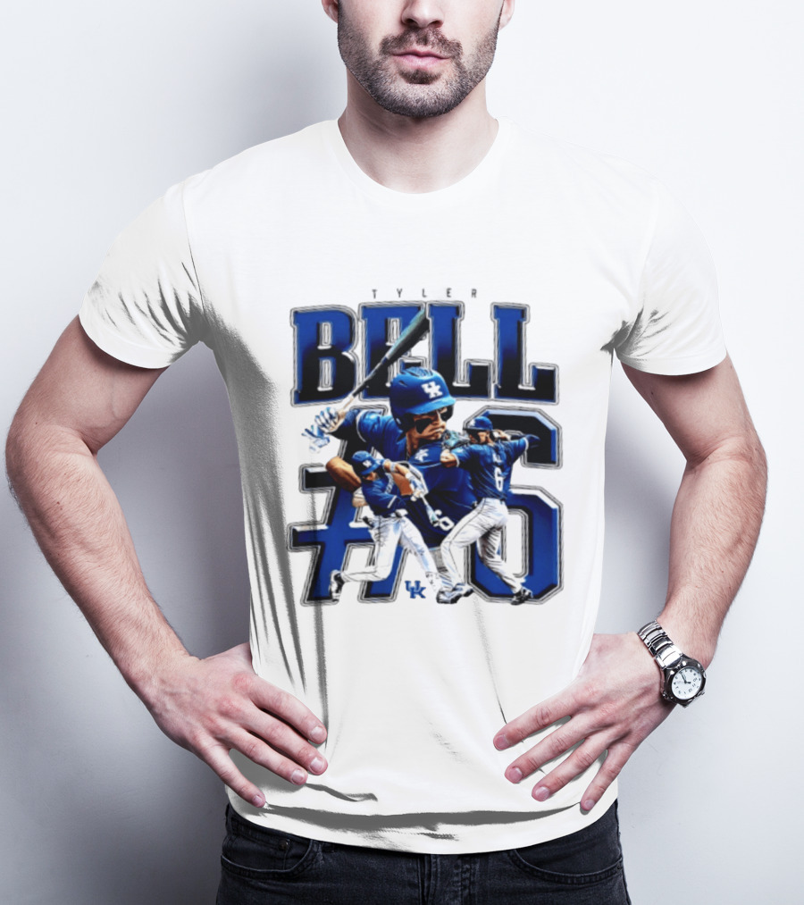 Tyler Bell 6 Kentucky Wildcats NCAA Baseball Player T-Shirt