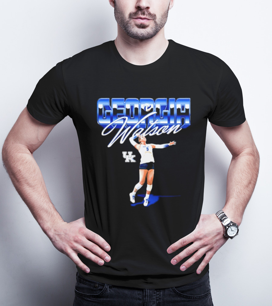 Georgia Watson 9 Kentucky Wildcats NCAA Women's Volleyball Player T-Shirt