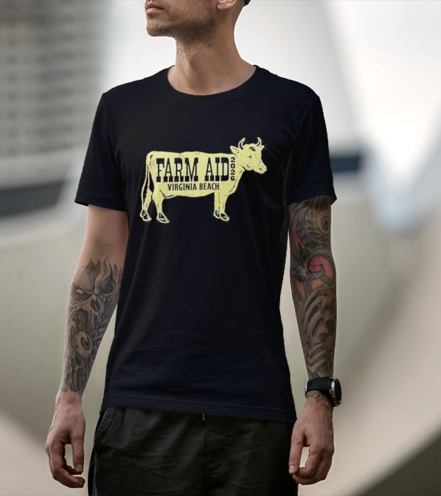 Virginia Beach Farm Aid 2026 September 26 Cow T-Shirt