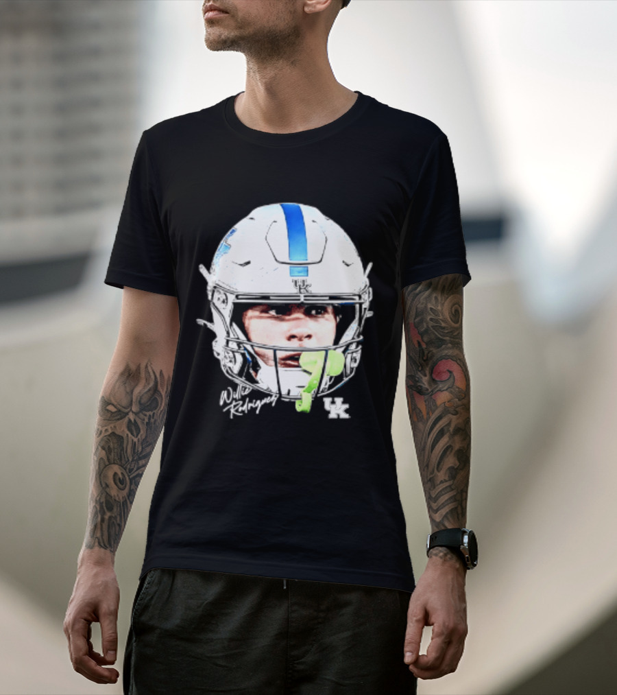 Willie Rodriguez Kentucky Wildcats Football Swag Head Design 81 NCAA T-Shirt