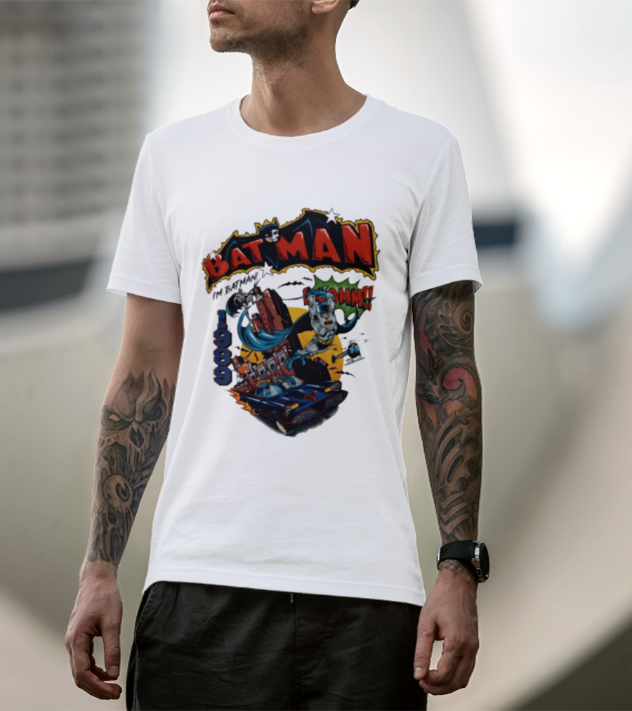 Batman 1989 I'm Batman DC Comics Batmobile T-Shirt