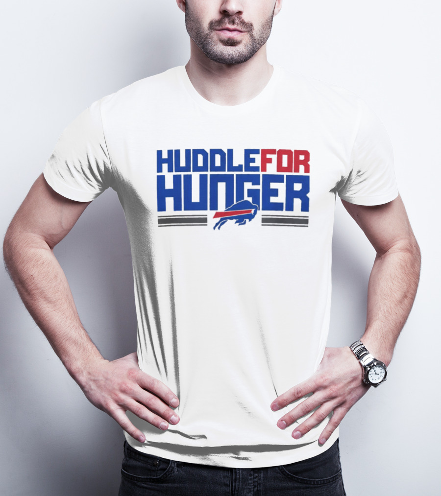 Buffalo Bills Huddle For Hunger Initiative With Joe Brady T-Shirt