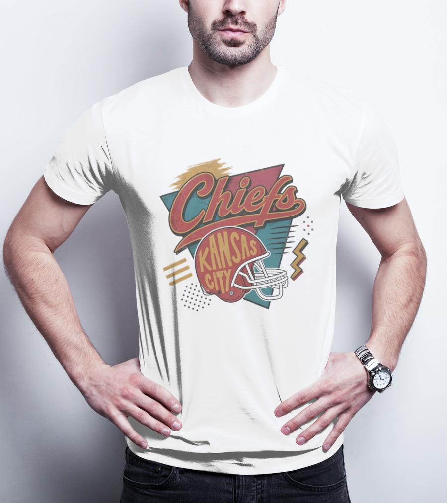 Kansas City Chiefs Game Day Retro Helmet T-Shirt