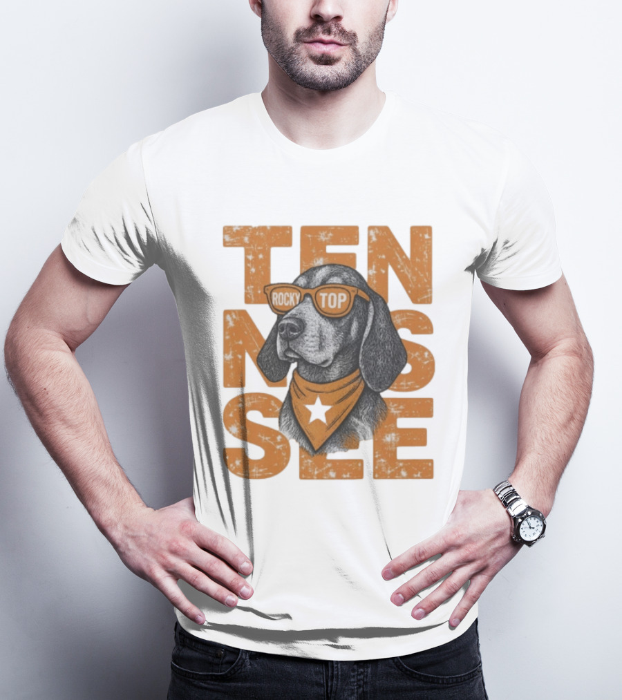 Comfort Colors Rocky Top Tennessee Dog Sunglasses Football T-Shirt