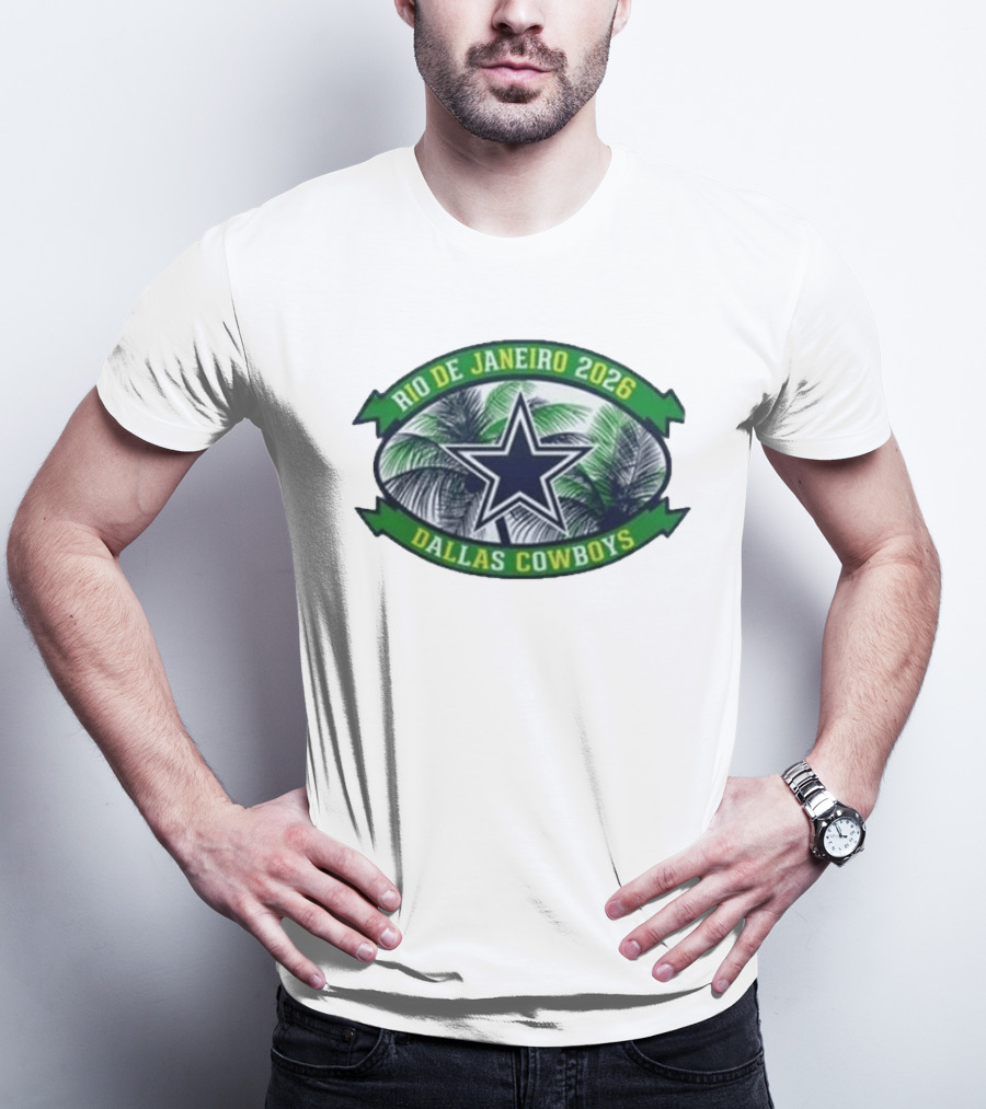 Rio De Janeiro 2026 Dallas Cowboys Palm Trees Star T-Shirt