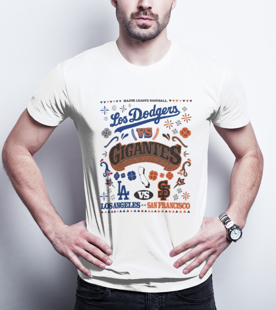 Major League Baseball Los Dodgers VS Gigantes Los Angeles San Francisco Matchup T-Shirt
