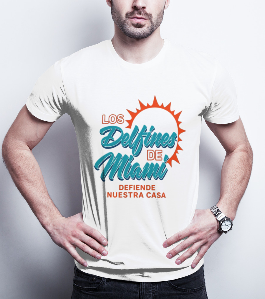 Los Delfines De Miami Defiende Nuestra Casa Solar T-Shirt