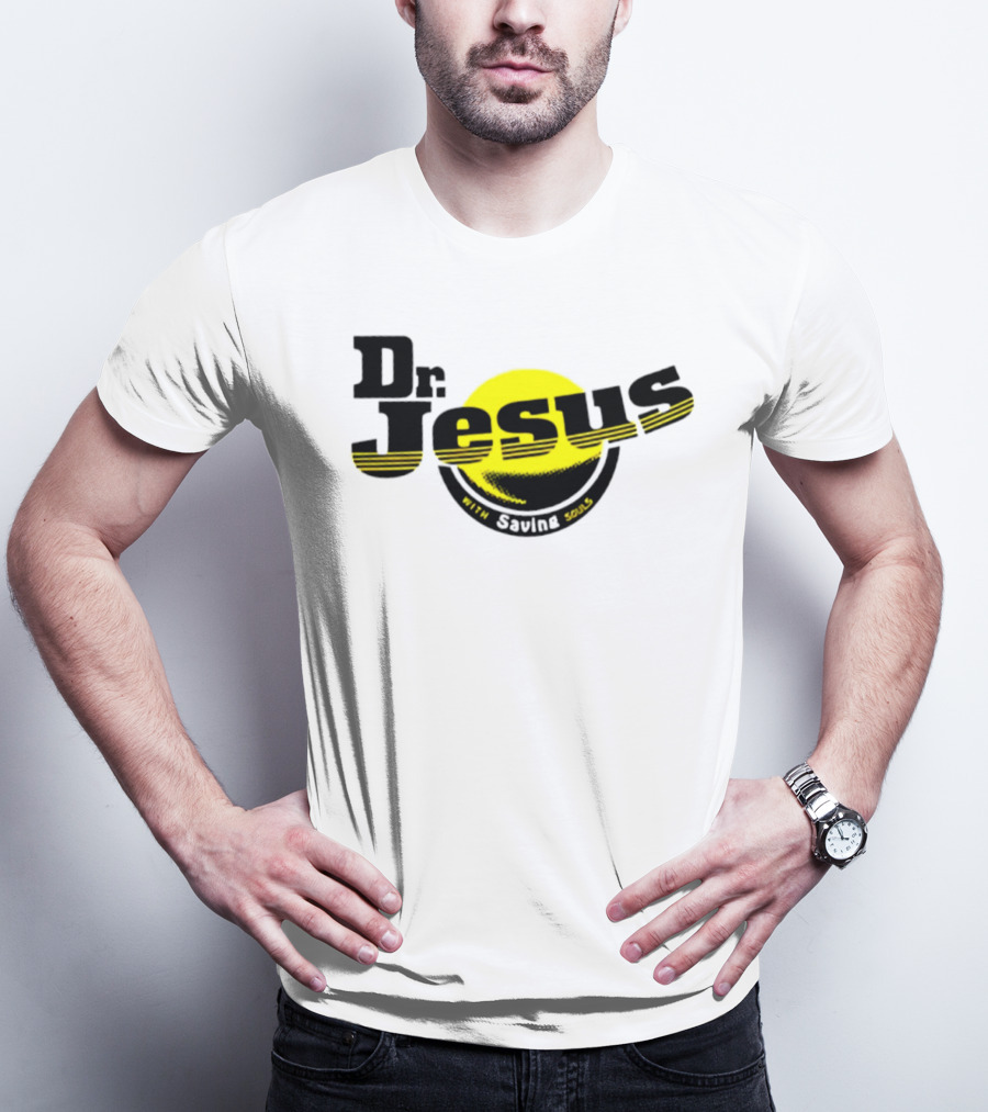 Dr Jesus With Saving Souls Yellow Circle T-Shirt