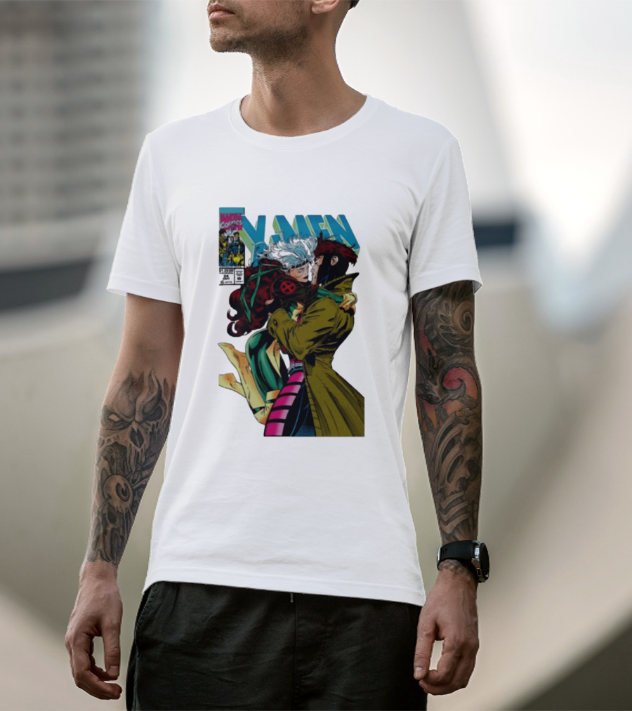 Marvel Comics X Men Gambit And Rogue Kiss Cover Comfort Colors Adult T-Shirt