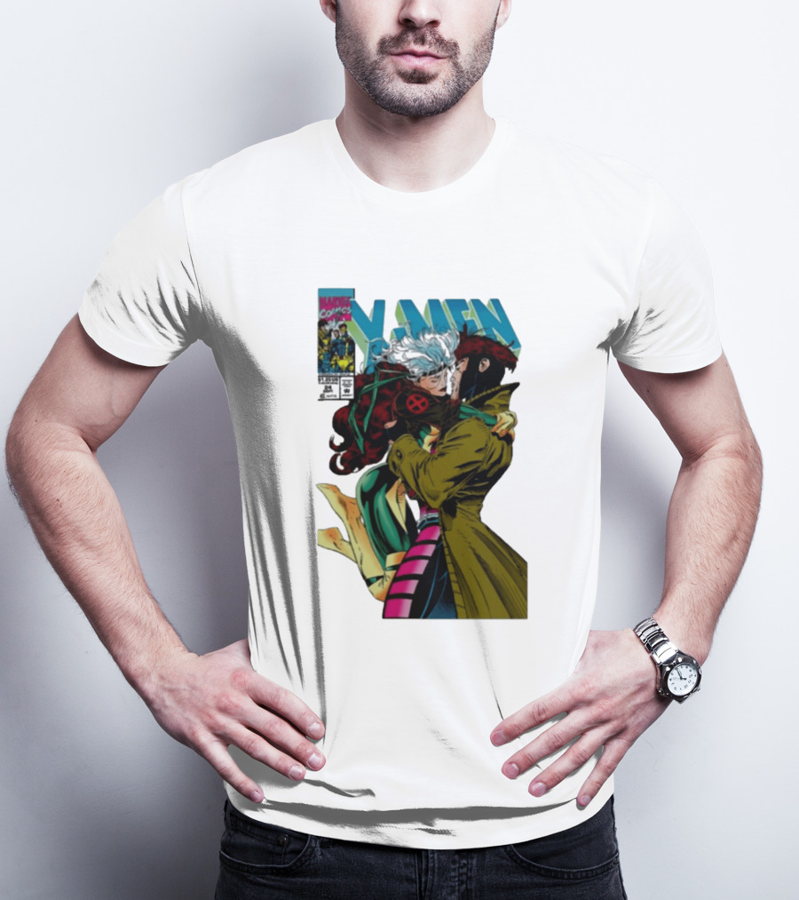 Marvel Comics X Men Gambit And Rogue Kiss Cover Comfort Colors Adult T-Shirt