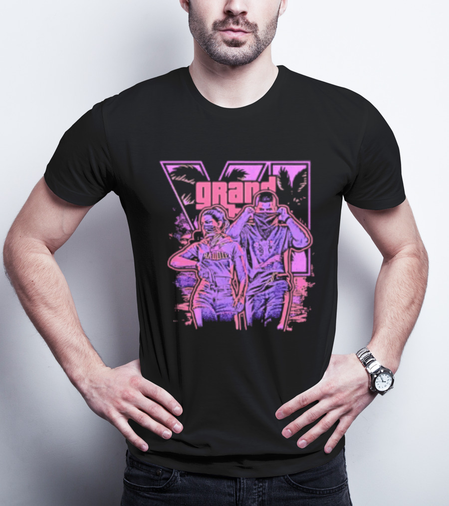 Grand Theft Auto V Rockstar Games Characters Baddie T-Shirt