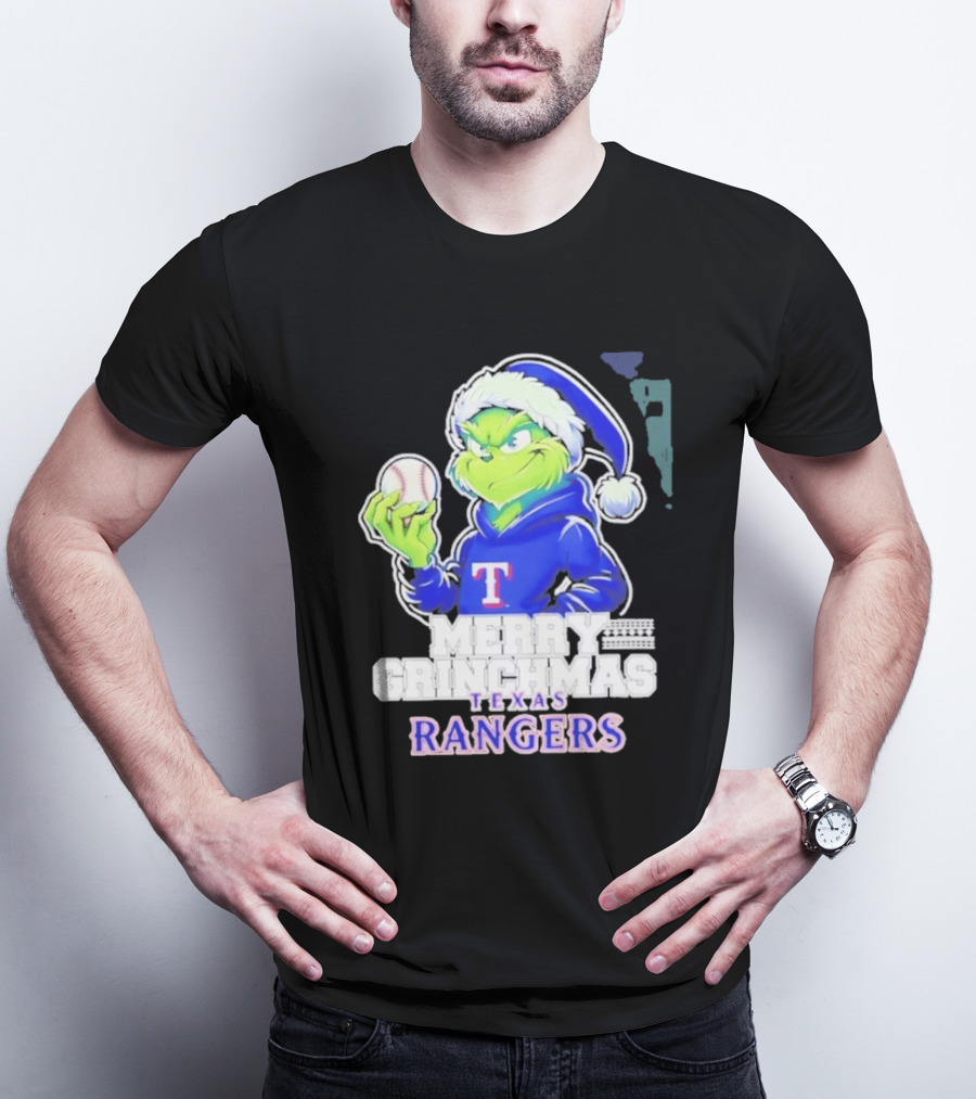 Grinch Merry Grinchmas Texas Rangers Baseball Holiday 2026 T-Shirt