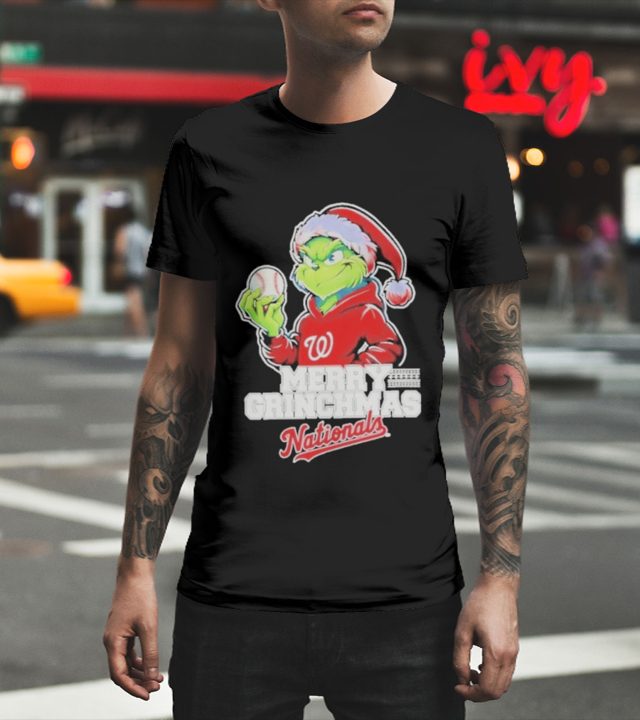 Grinch Merry Grinchmas Washington Nationals Baseball Christmas 2026 T-Shirt