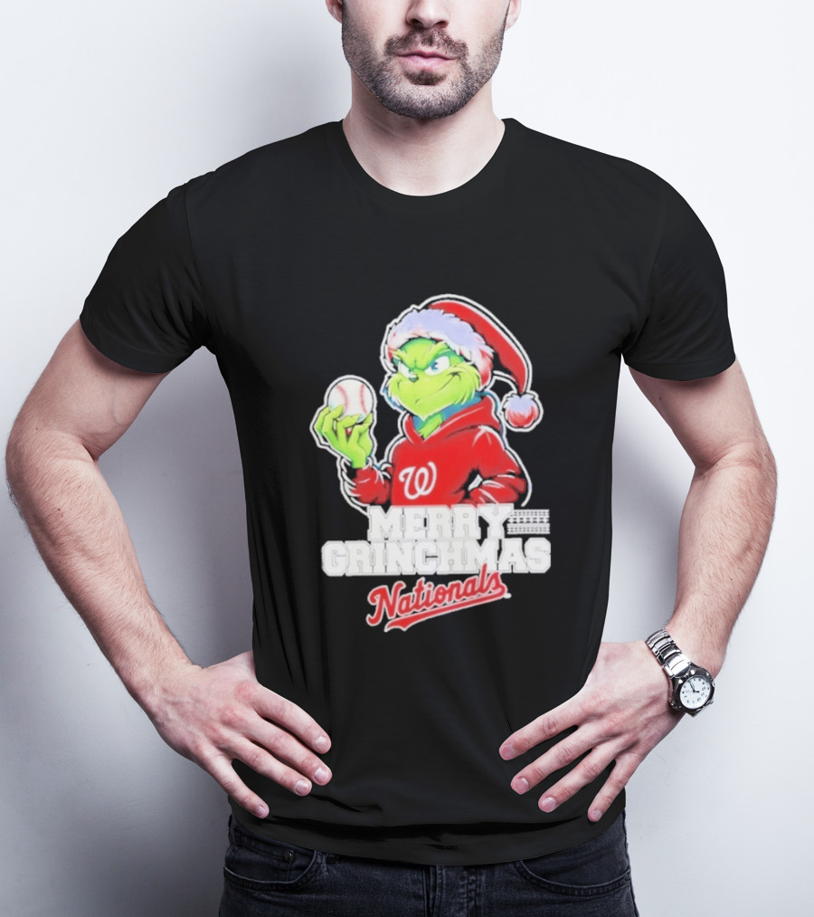 Grinch Merry Grinchmas Washington Nationals Baseball Christmas 2026 T-Shirt