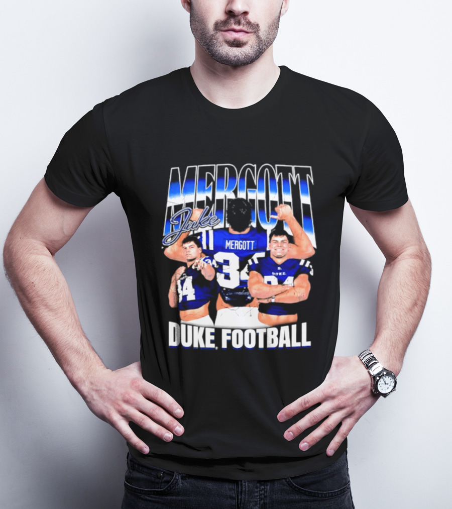 Duke Blue Devils Football Luke Mergott NCAA Player T-Shirt
